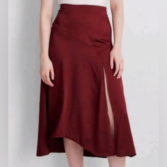 Future Collective | Skirts | Future Collective Burgundy Midi Skirt ...
